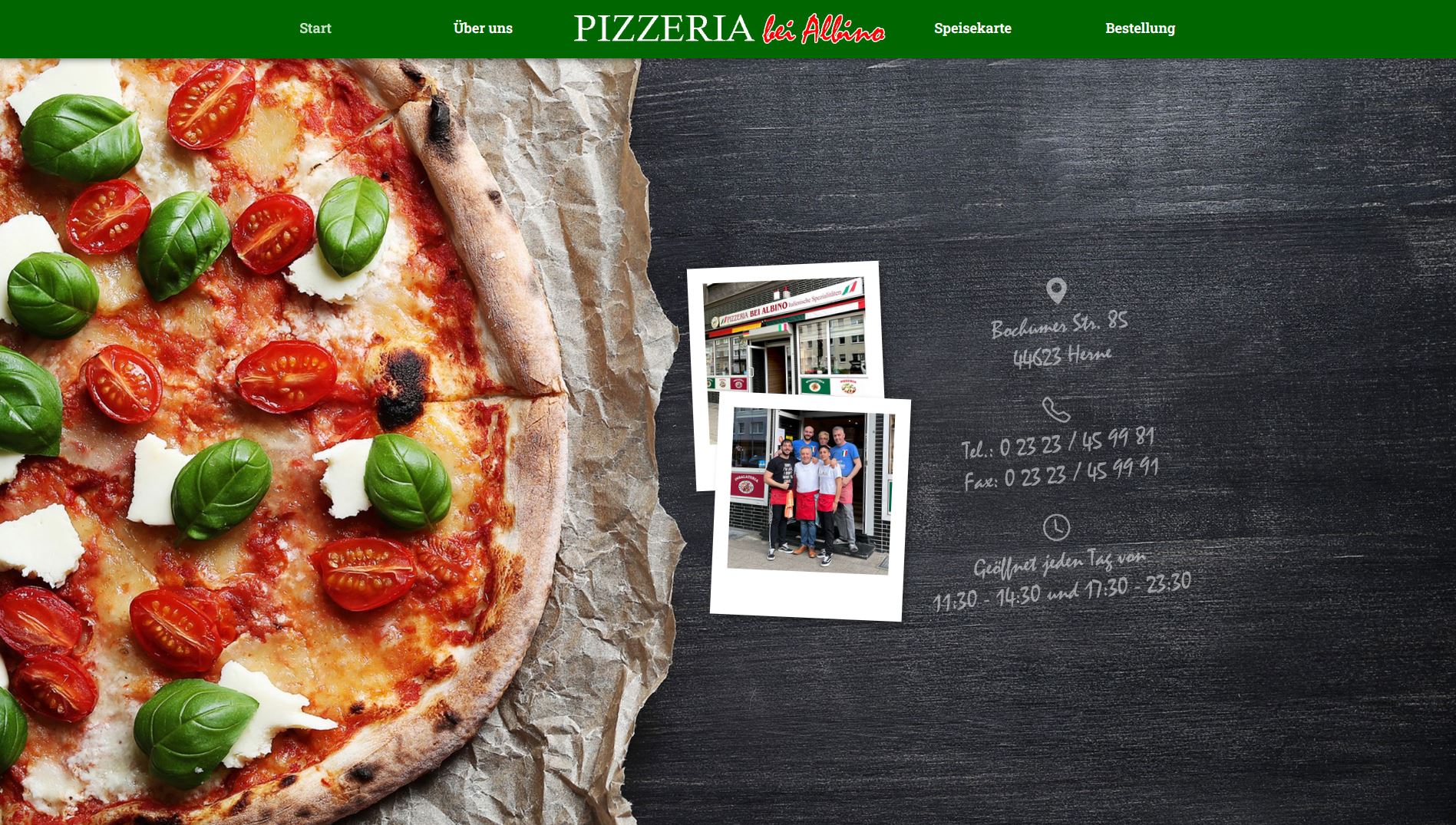Pizzeria bei Albino in Herne - Pizza und Pasta - Restaurant und Pizza-Taxi